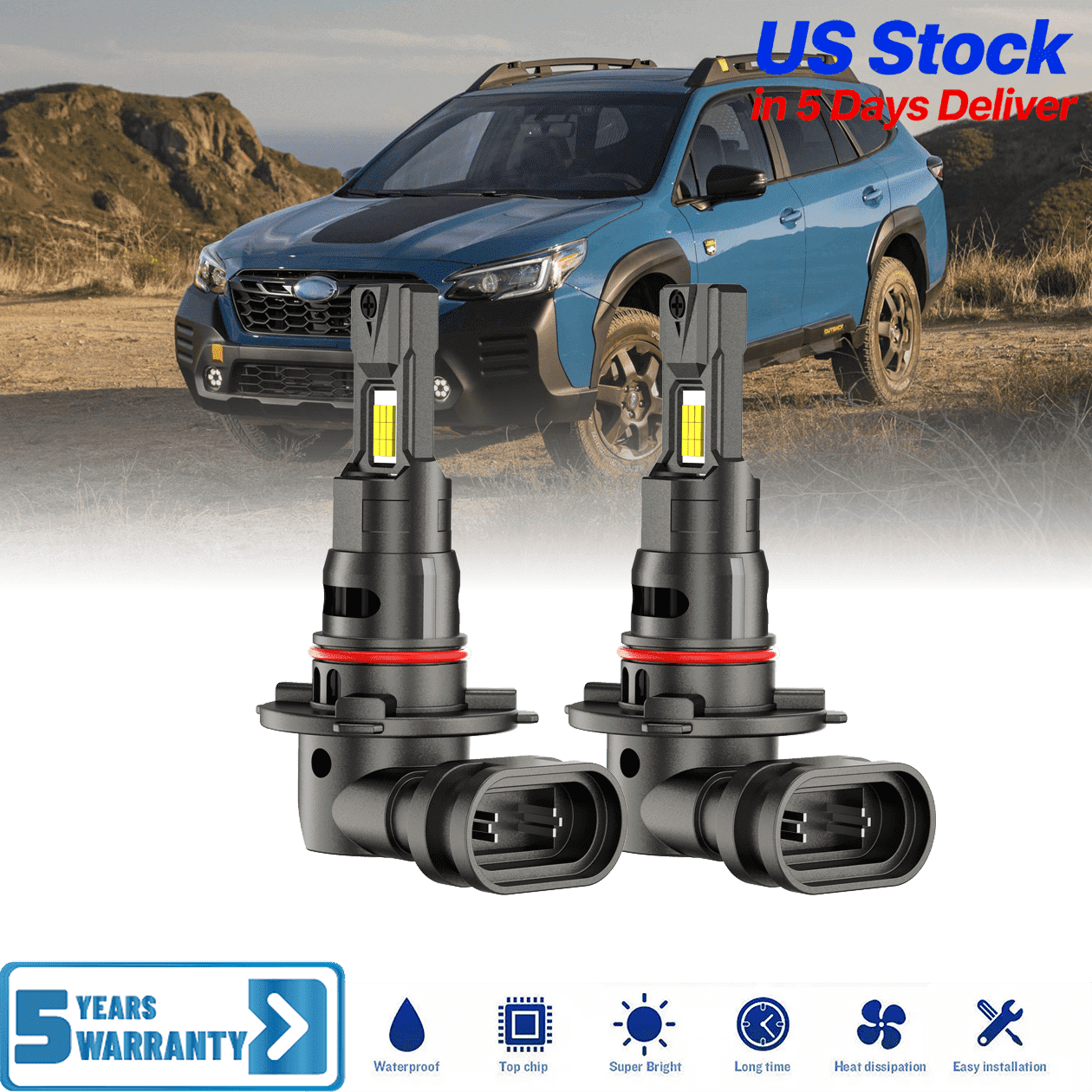 Premium LED Upgrade Kit - HB3/9005 LED Headlight Kit - Compatible with ...