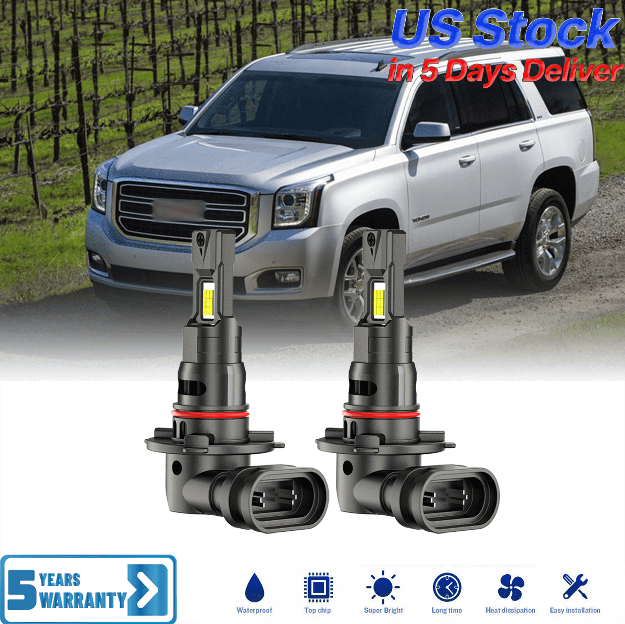 Premium LED Upgrade Kit - HB4/9006 LED Headlight Kit - Compatible with ...