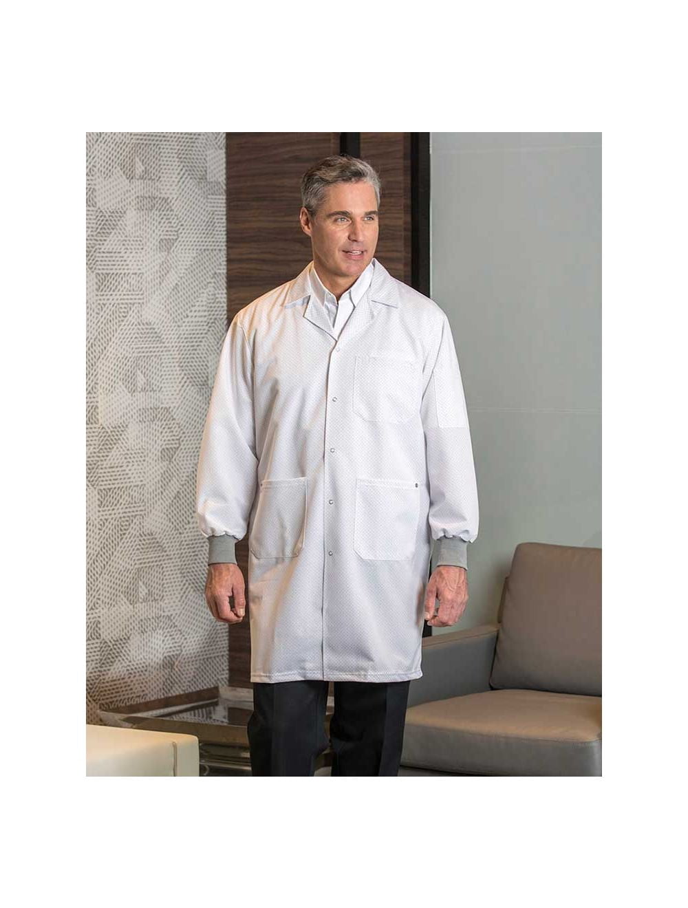 Premium Lab Coats ESD (ElectroStatic Discharge) Knit Cuffs design Snap ...