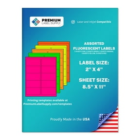 Avery Address Labels, 2" x 4", Assorted Neon, 150 Total (5978 ...