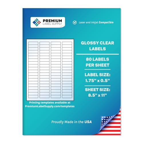 Premium Label Supply Glossy Clear Return Address Labels – 1.75" x .5 ...