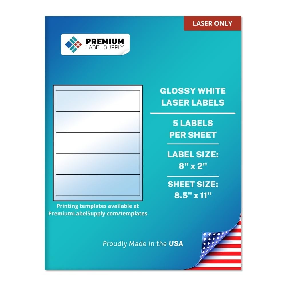 Premium Label Supply Glossy White Water Bottle Sticker Labels – NOT ...