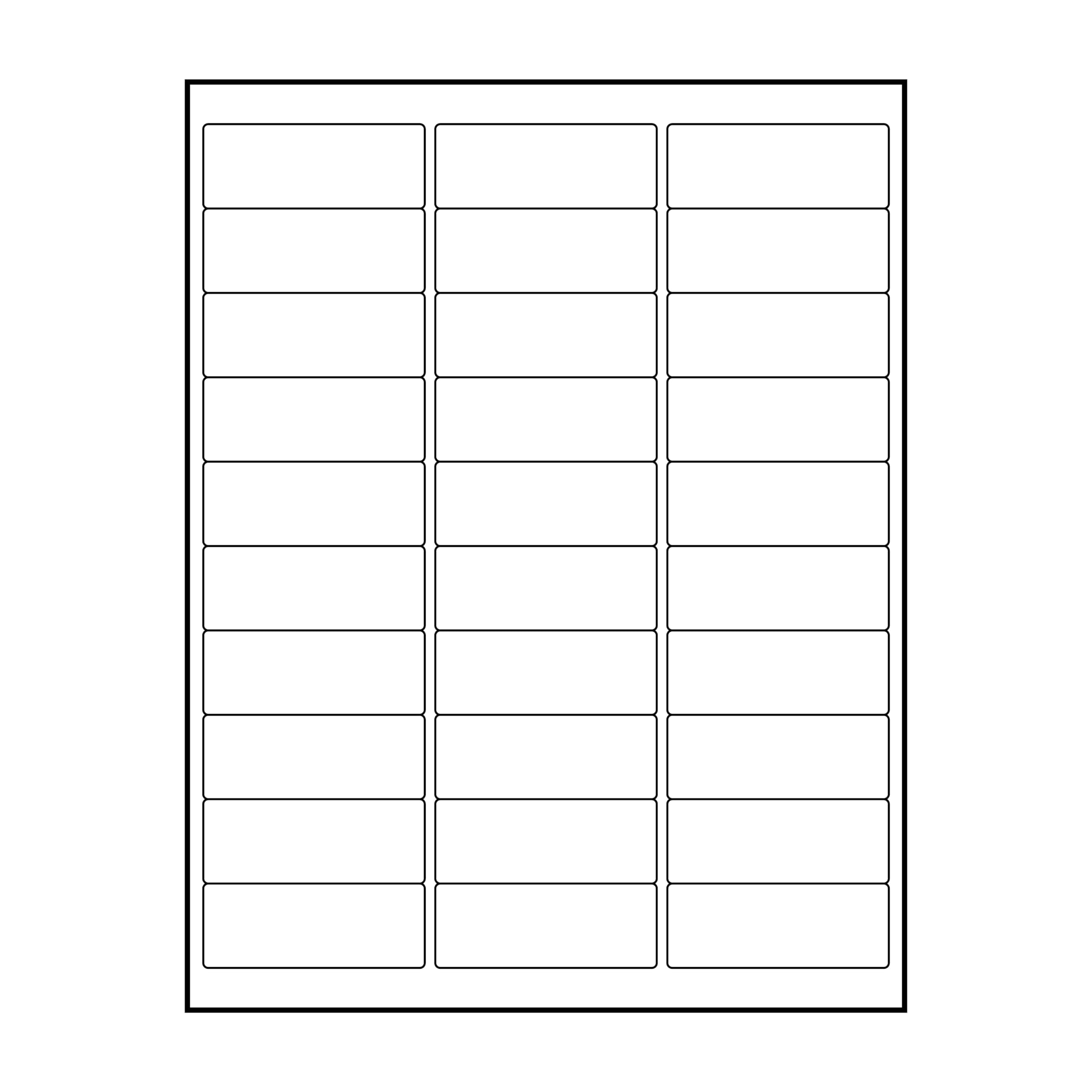 Premium Label Supply White Address Sticker Labels – 2.625” x 1" – Laser ...