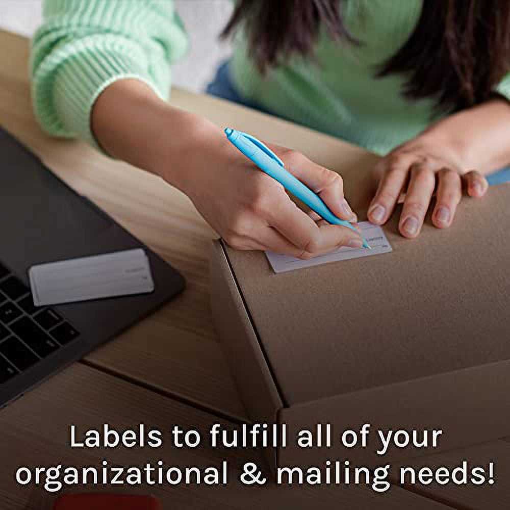 Premium Label Supply White Address Sticker Labels – 2.625" x 1" – Laser ...