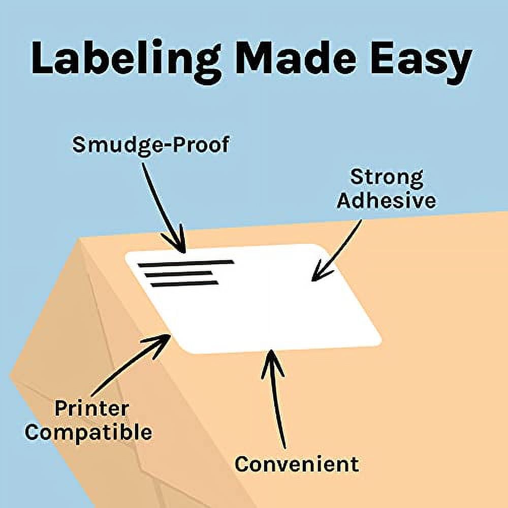 Premium Label Supply White Sticker Address Labels – 2" x 4" – Laser ...