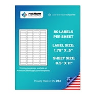 Aegis Labels, 1.2 x 0.85 Inch Direct Thermal Labels, 12 Rolls, 1500 ...