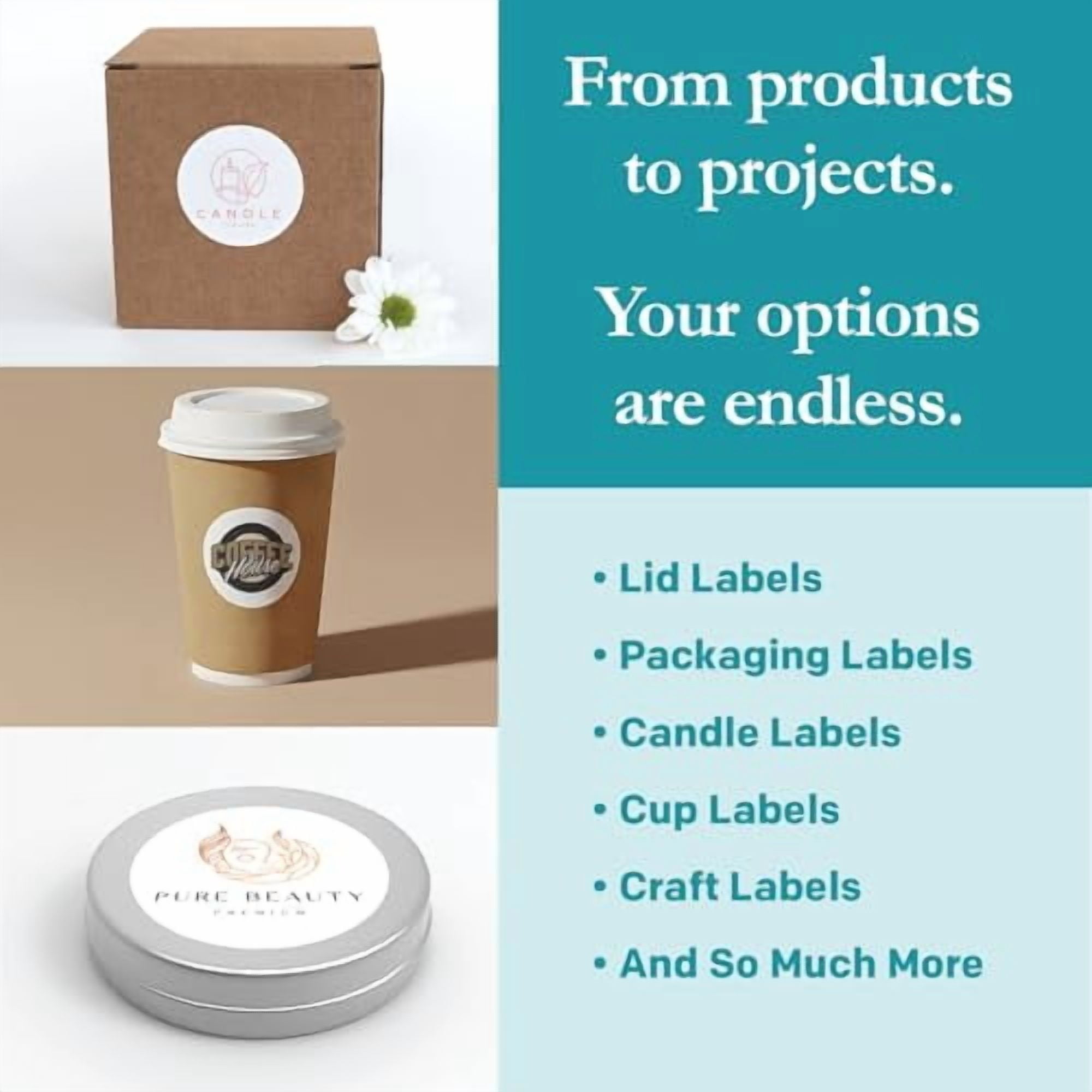 Premium Label Supply White Sticker Round Labels – 2" Circle – Laser ...