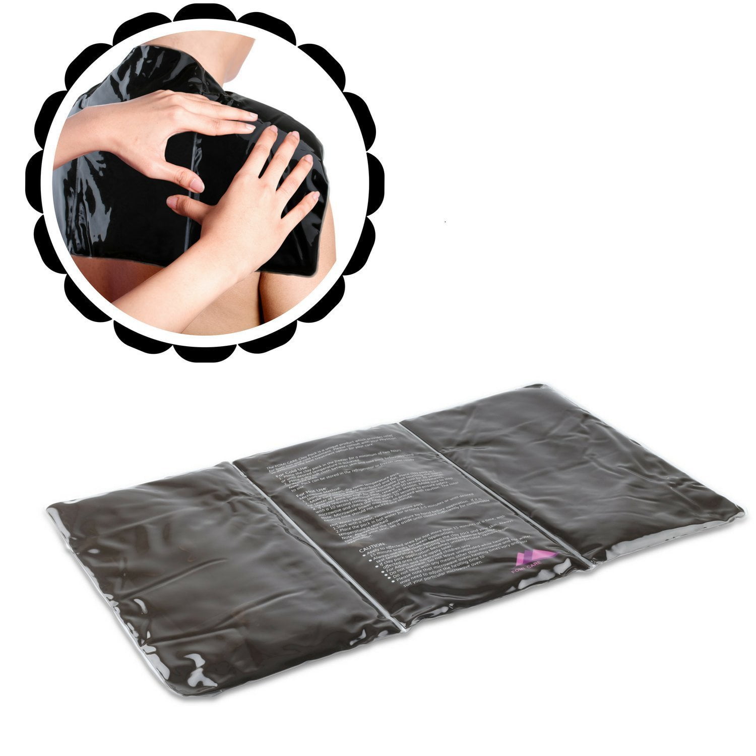 Fomi Large Clay Ice Pack for Back & Shoulder Pain Relief 21x12 Reusable ...