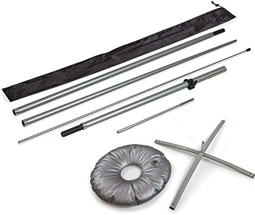 Premium Large Feather Flag Pole Set – Swooper Flag Pole Set Includes (5 ...