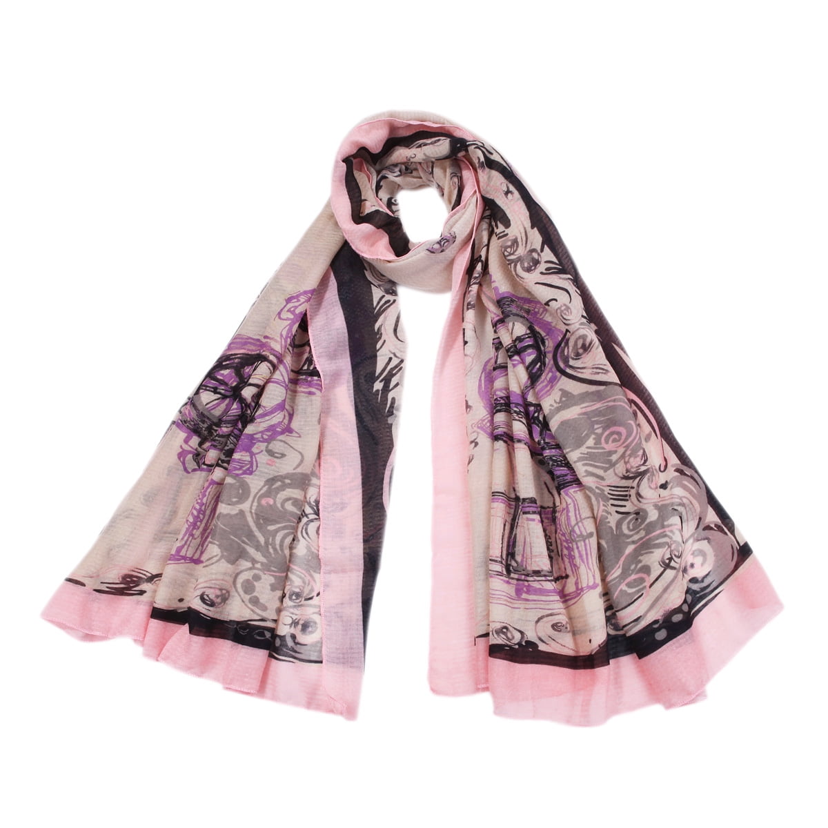 Premium Large Vintage Cars & Wheels Print Fashion Scarf Wrap - Walmart.com