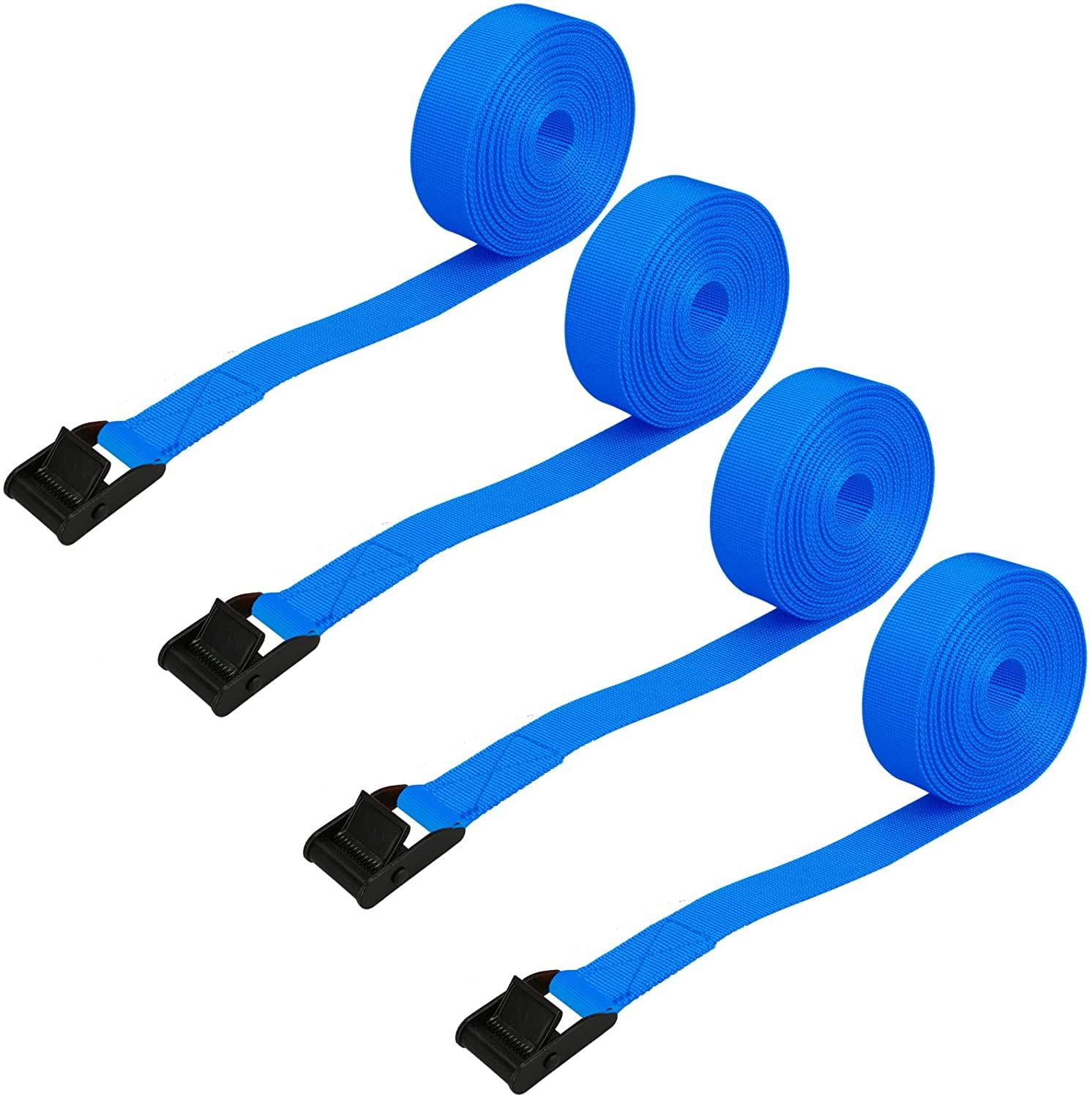 Premium Lashing Strap Short 1" x 6.5 ft, Cam Buckle Tie Down Straps ...