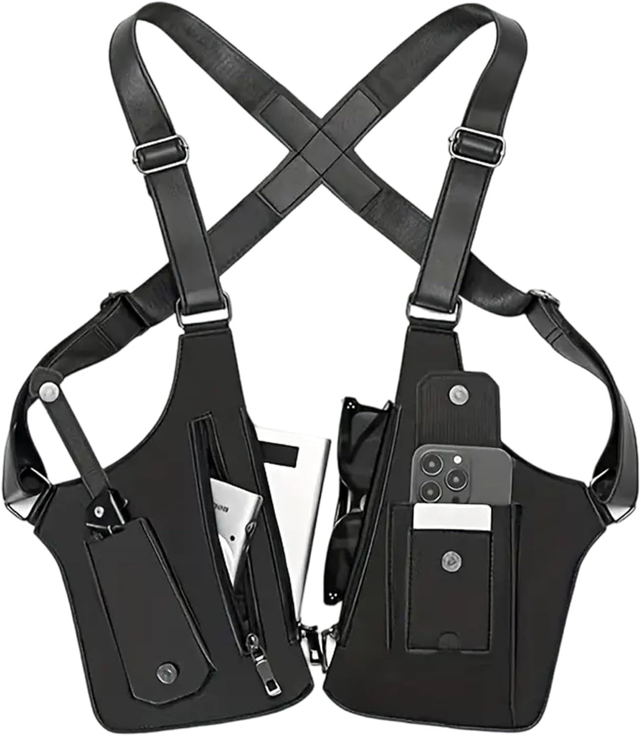 Premium Leather Adjustable Underarm Shoulder Bag for Men, Anti-Theft ...
