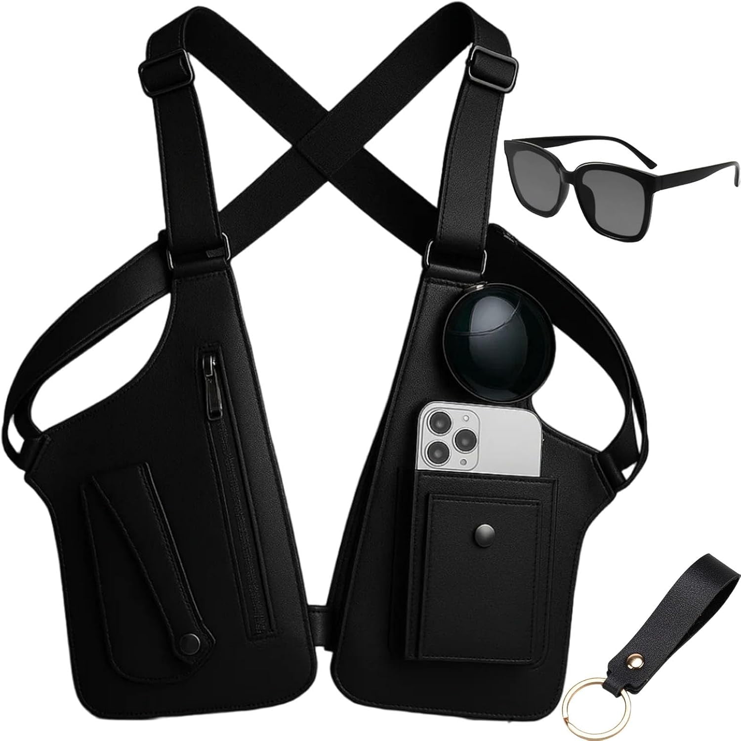 Premium Leather Adjustable Underarm Shoulder Bag, Women Anti-Theft ...