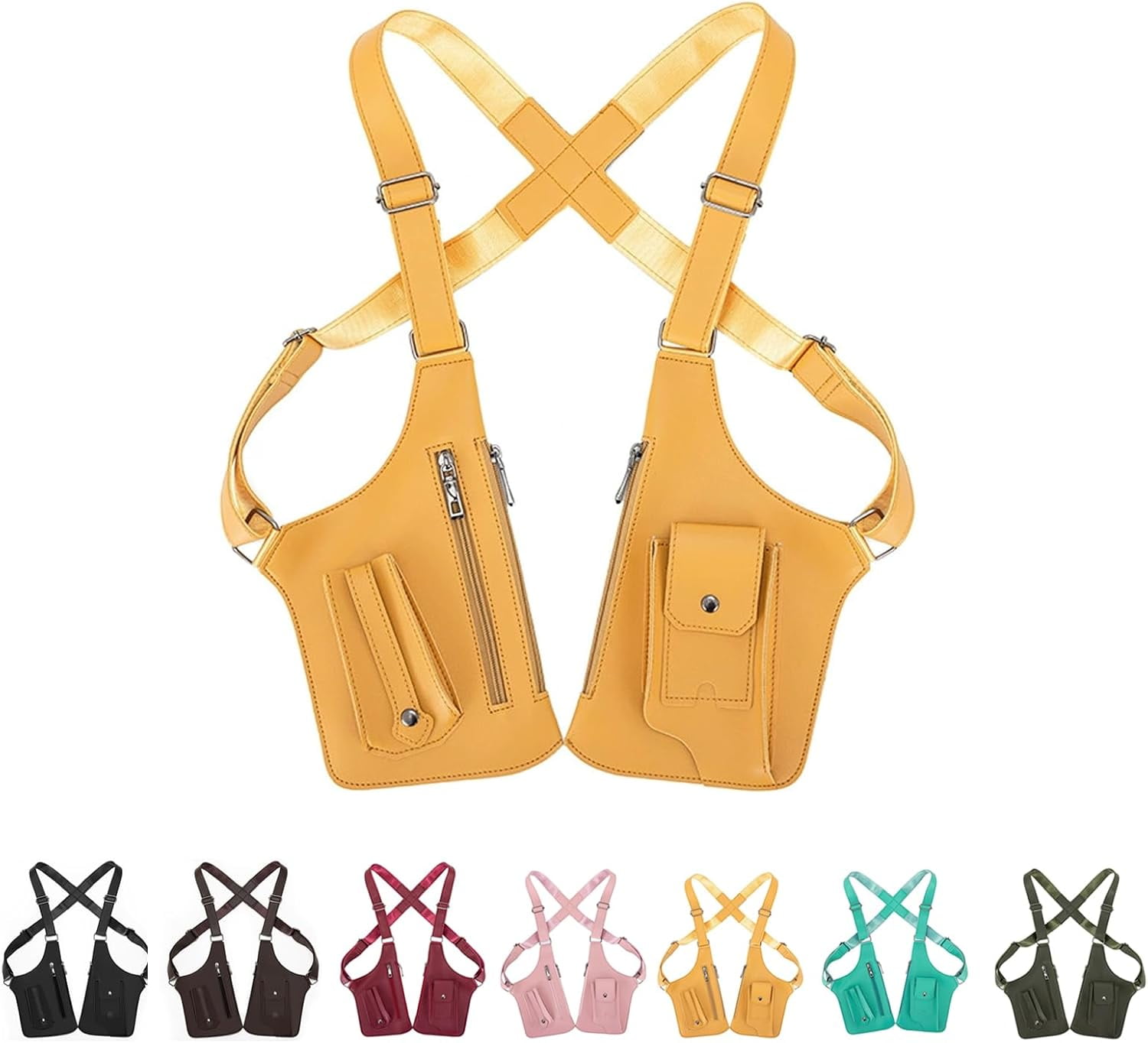 Premium Leather Adjustable Underarm Shoulder Bag for Men & Women - Anti ...