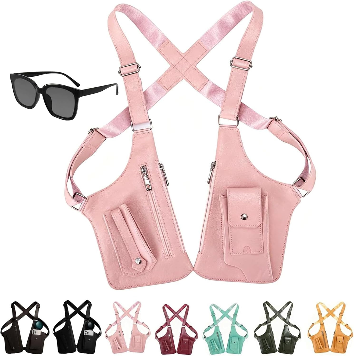 Premium Leather Adjustable Underarm Shoulder Bag, leather shoulder bag ...