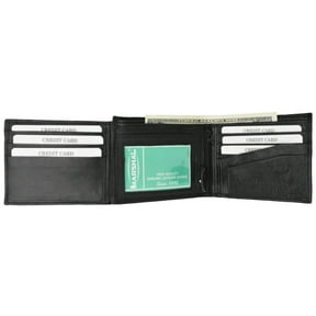 Trifold Lamb Leather Wallet W/Removable ID attached W/Hook and Loop ...
