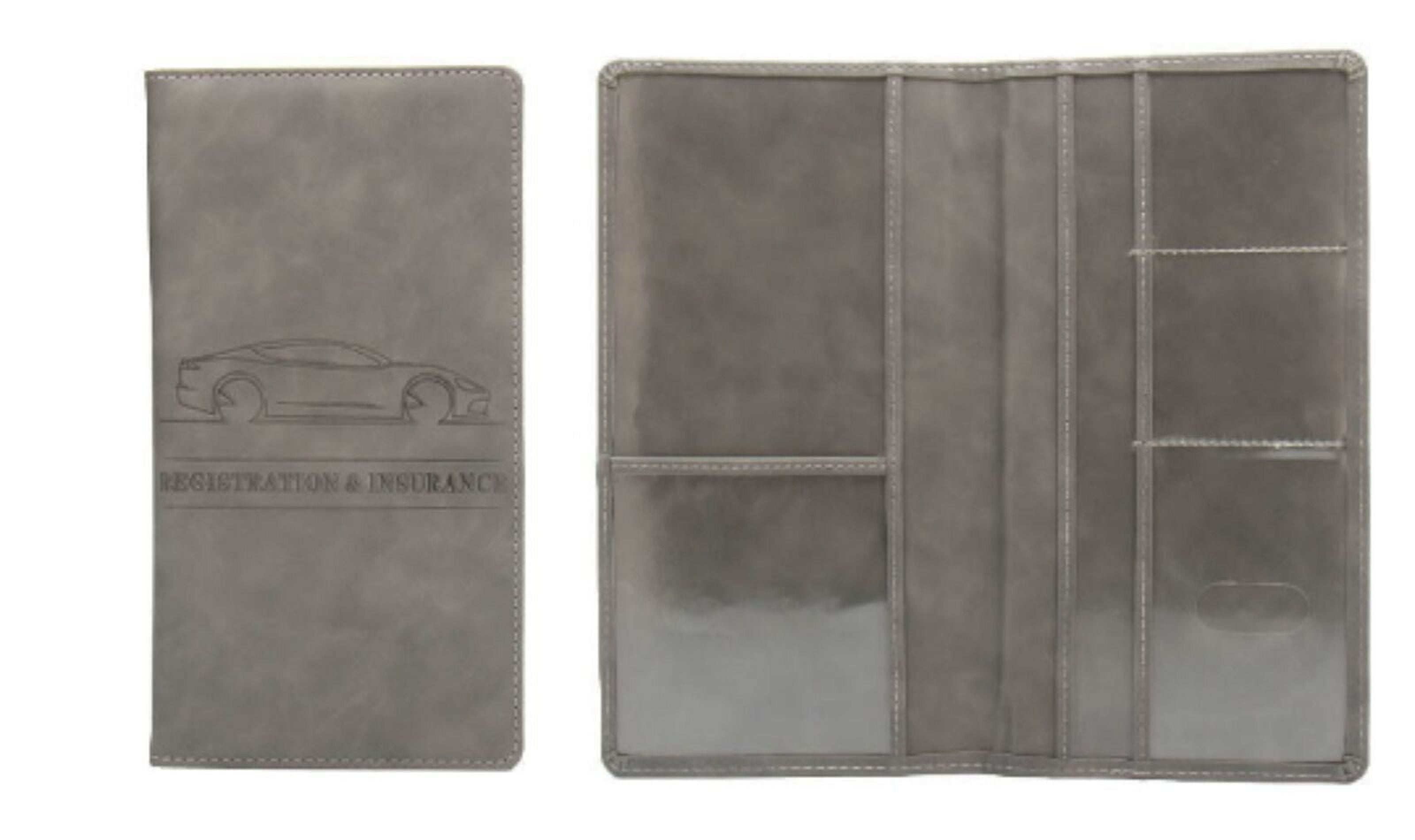 Premium Leather Car Document Holder - Organizer for Registration ...