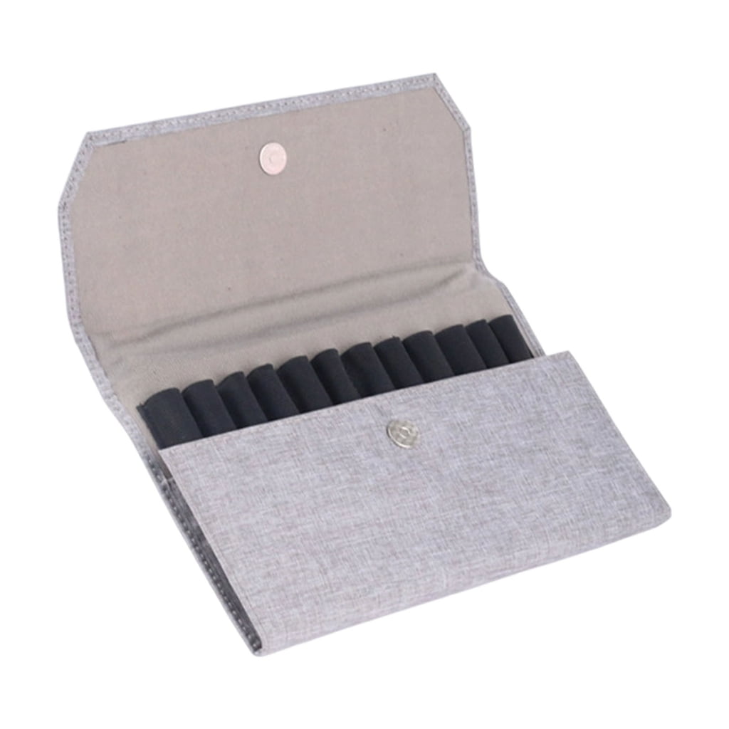 Premium Leather Pen Storage Bag with 12 Compartments Waterproof Soft ...