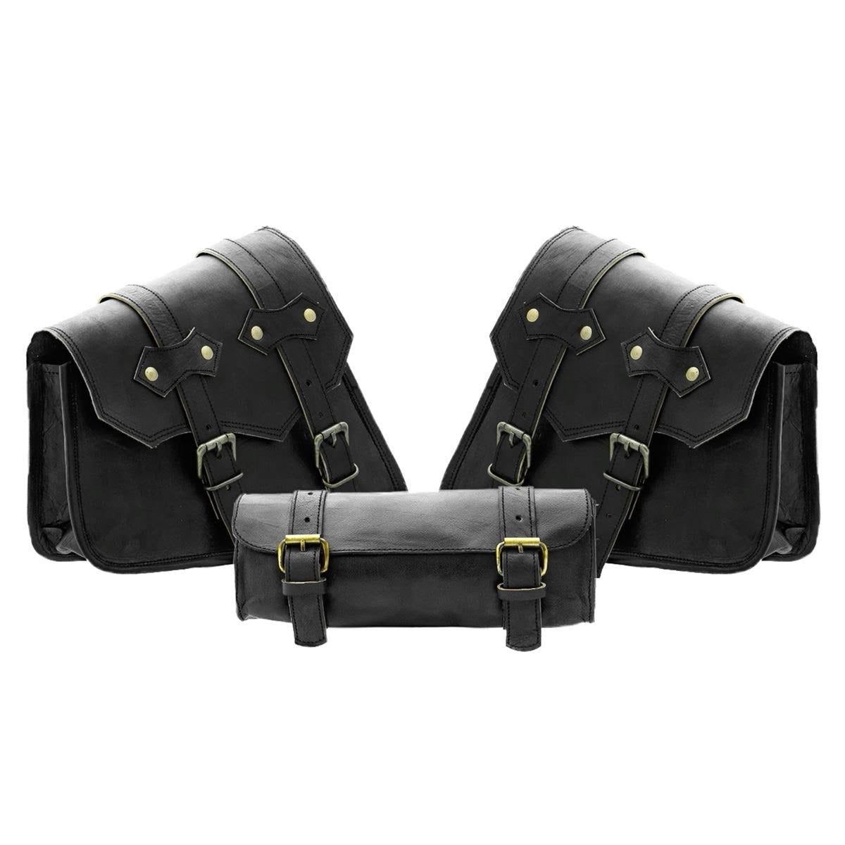 Premium Leather Saddle Bags Motorcycles - Durable and Spacious ...
