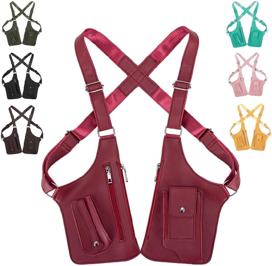 Premium Leather Shoulder Bag,Mens Crossbody Concealed Underarm Strap ...