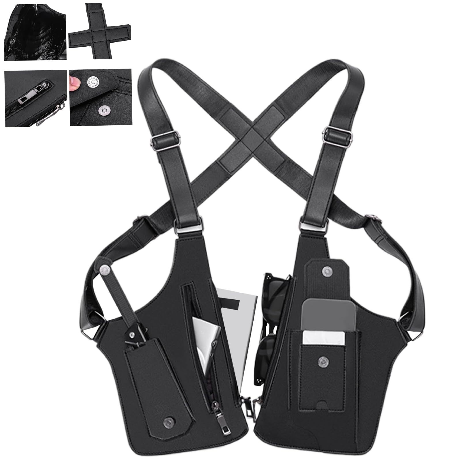 a Premium Leather Shoulder Bag - Underarm Shoulder Bag for Men Women ...