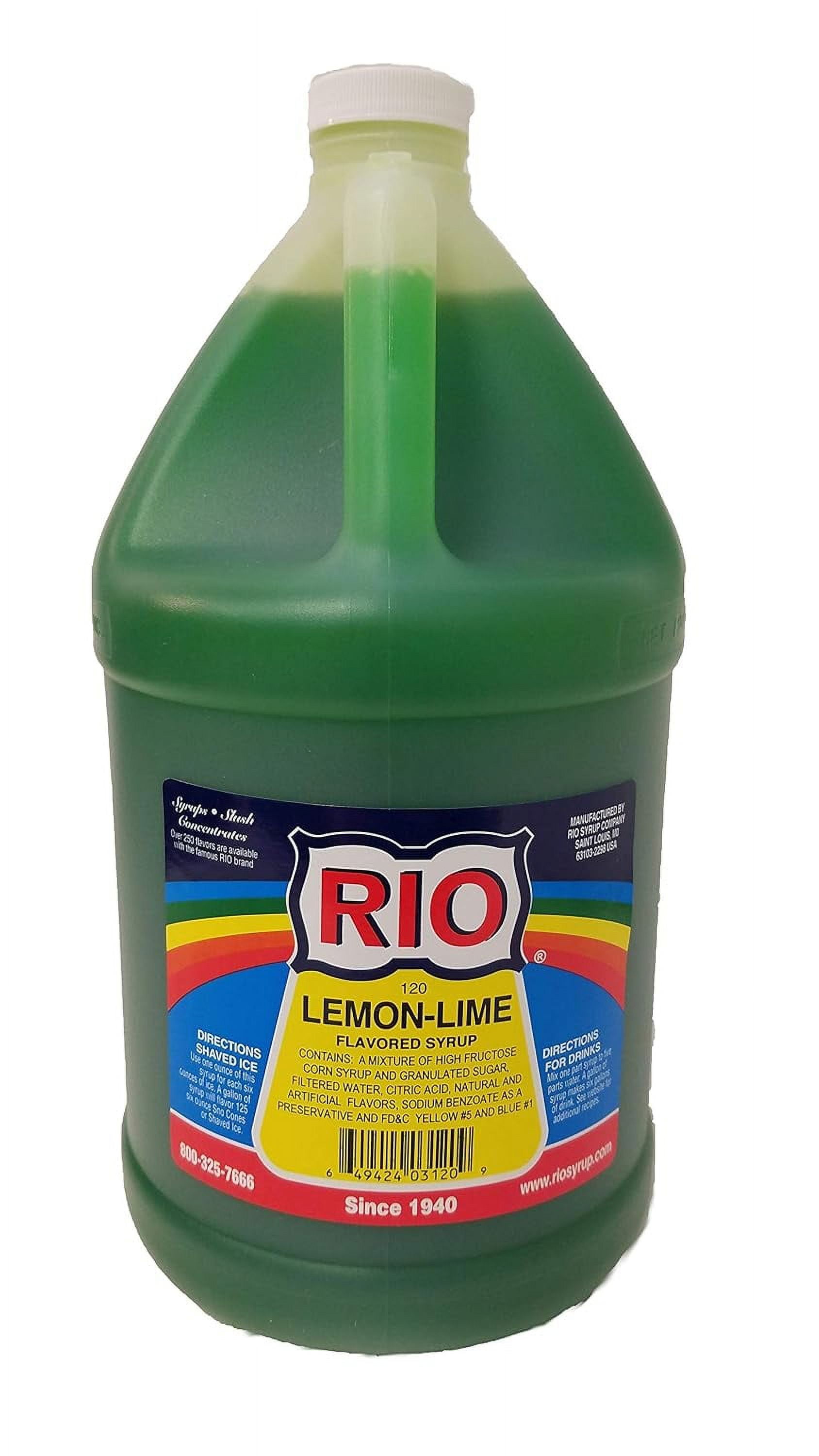 Premium Lemon Lime Flavored Snow Cone Syrup 1 Gallon Ready To Use By