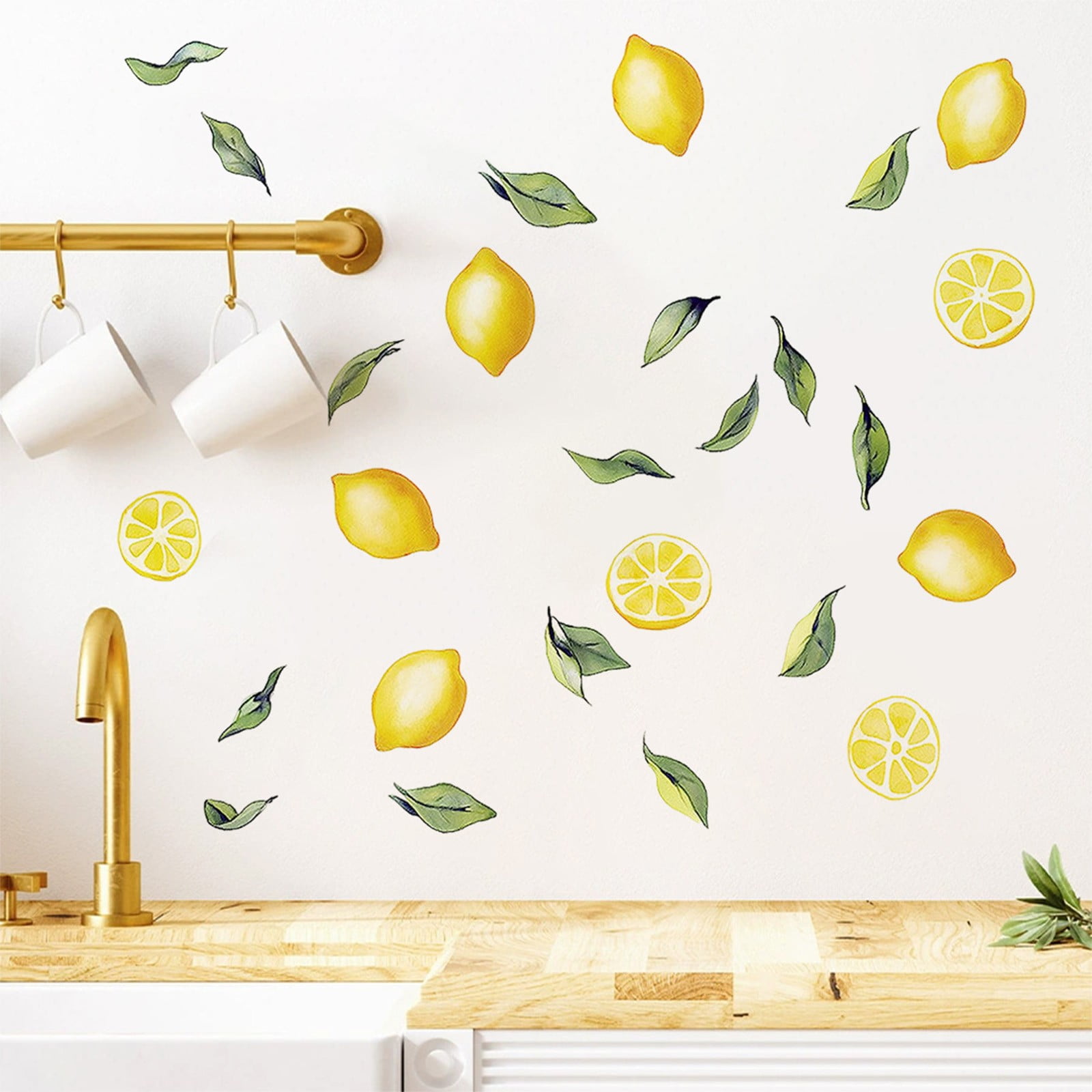 Premium Lemon-Themed PVC Stickers - Summer Decor, Self-Adhesive Wall ...