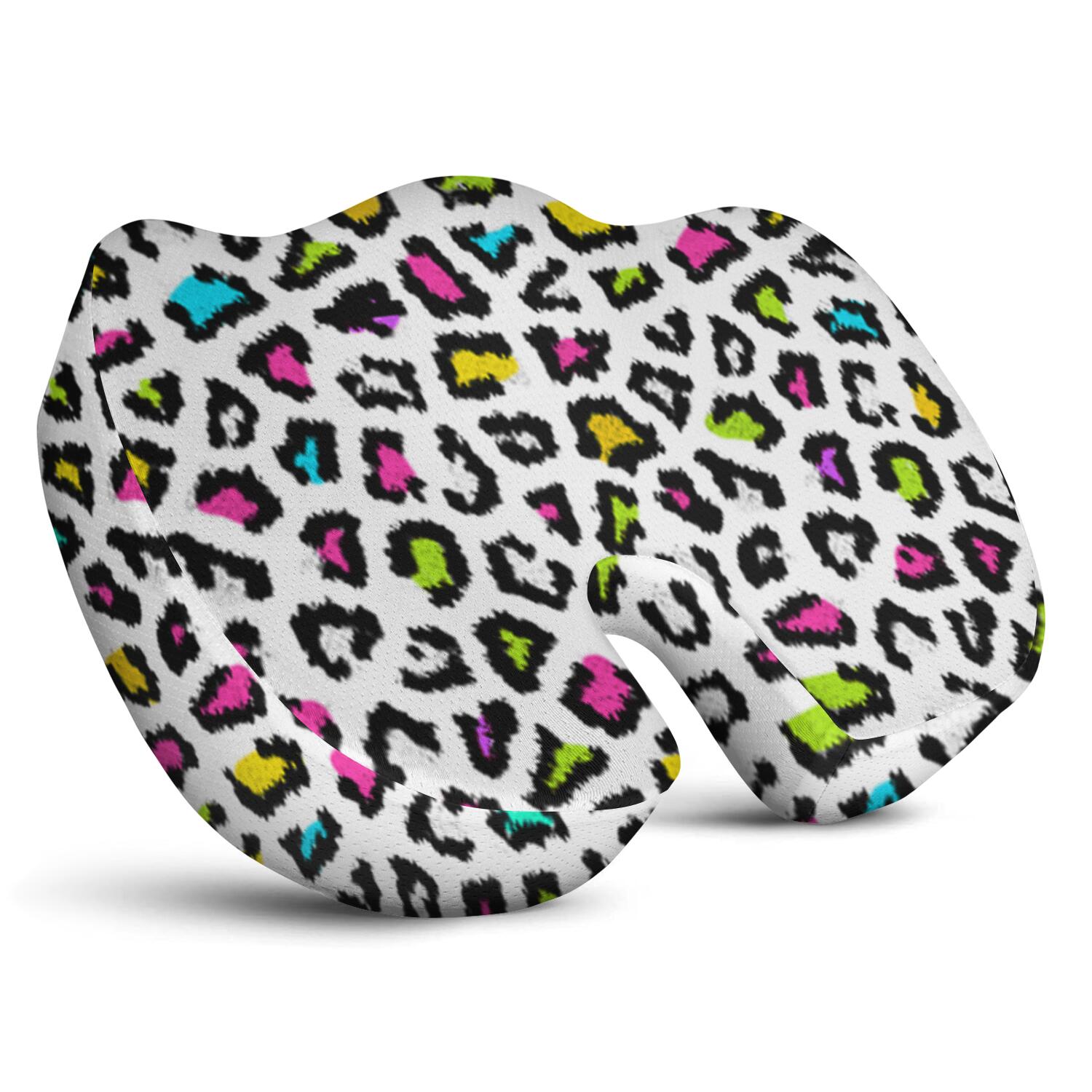 Premium Leopard Pattern Memory Foam Seat Cushion Ergonomic Chair Pad ...