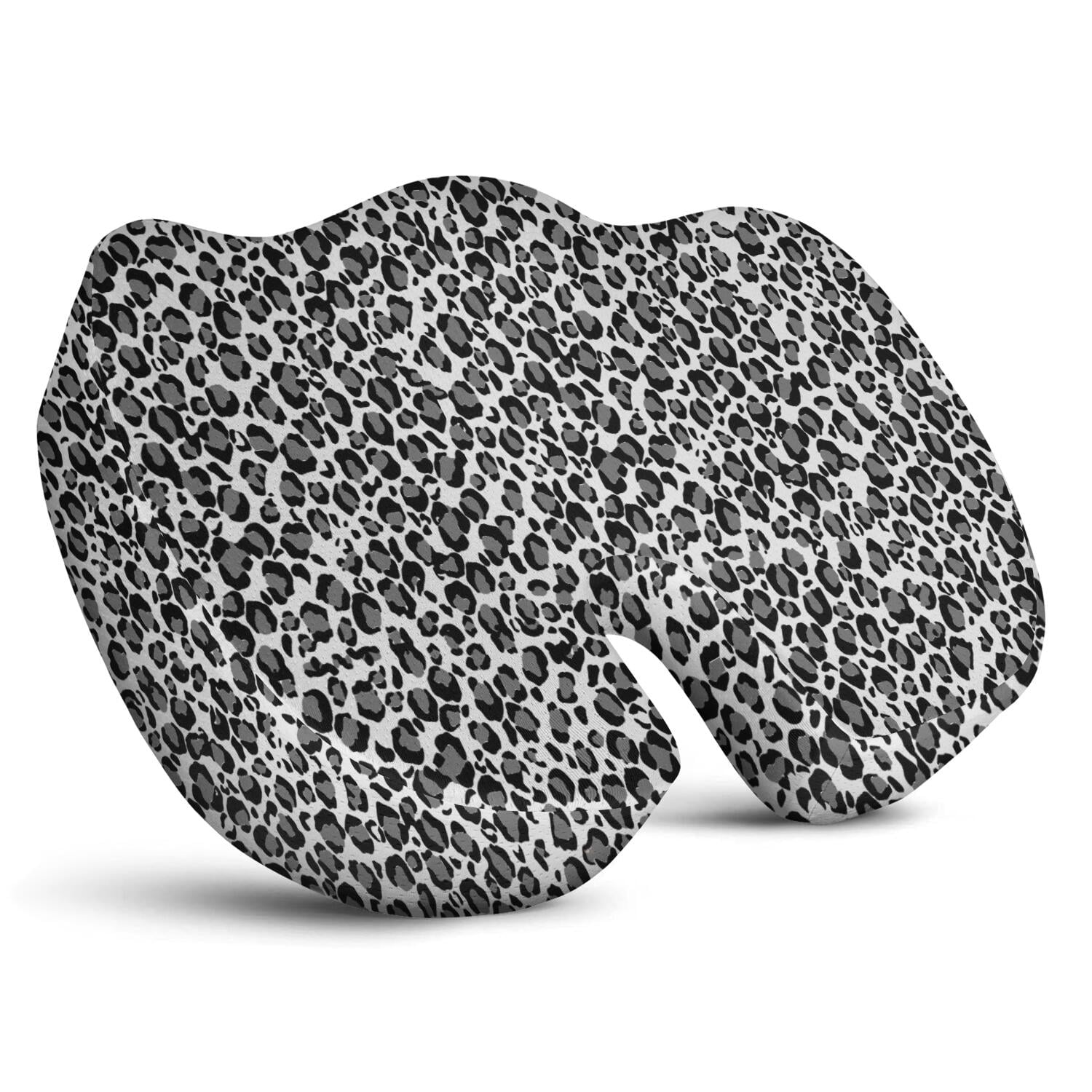 Premium Leopard Pattern Memory Foam Seat Cushion Ergonomic Chair Pad ...