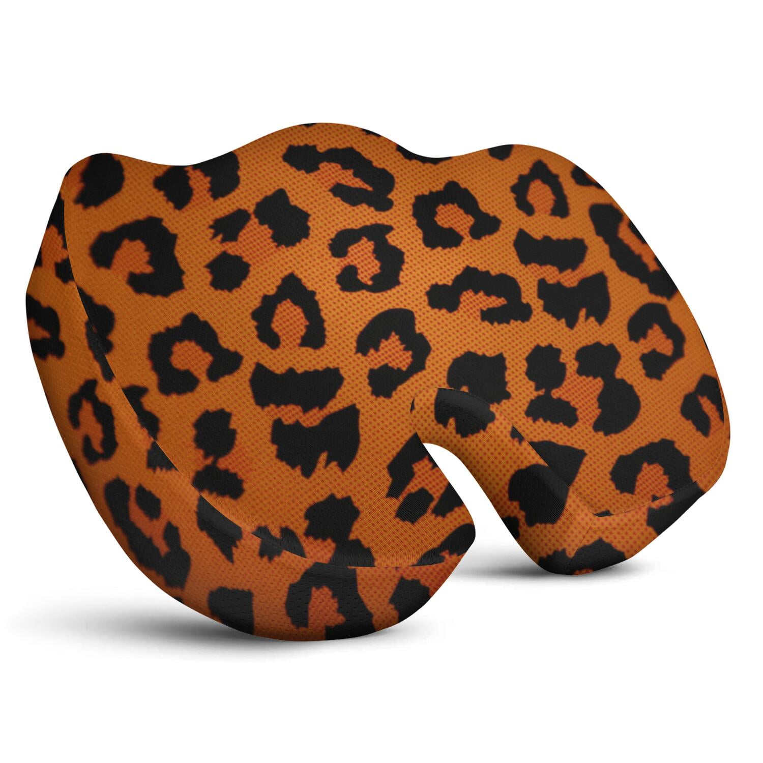 Premium Leopard Pattern Memory Foam Seat Cushion Ergonomic Chair Pad ...