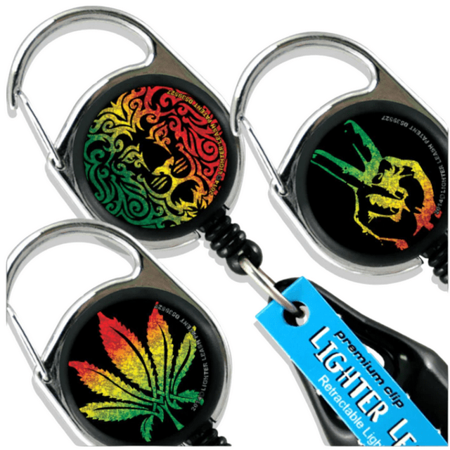 Premium Lighter Leash Retractable Lighter Holder -Rasta Series ...