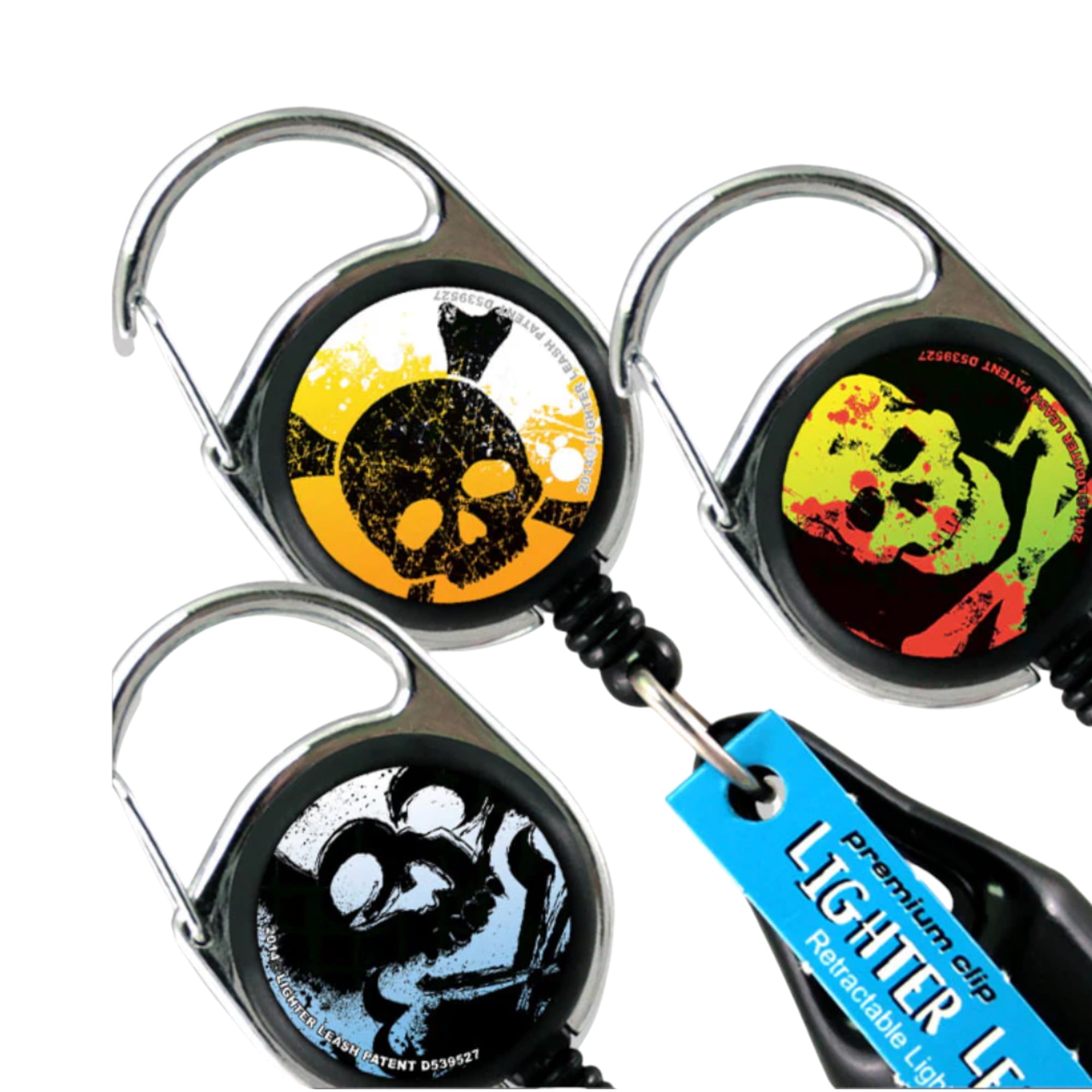 Premium Lighter Leash Retractable Lighter Holder -Skull Series ...