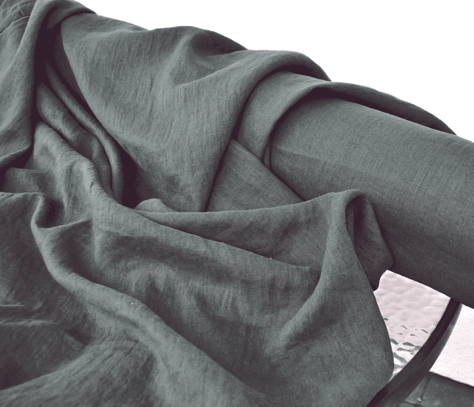 Premium Linen Fabric by the Yard – Iron Gray – 150-170 GSM Medium ...