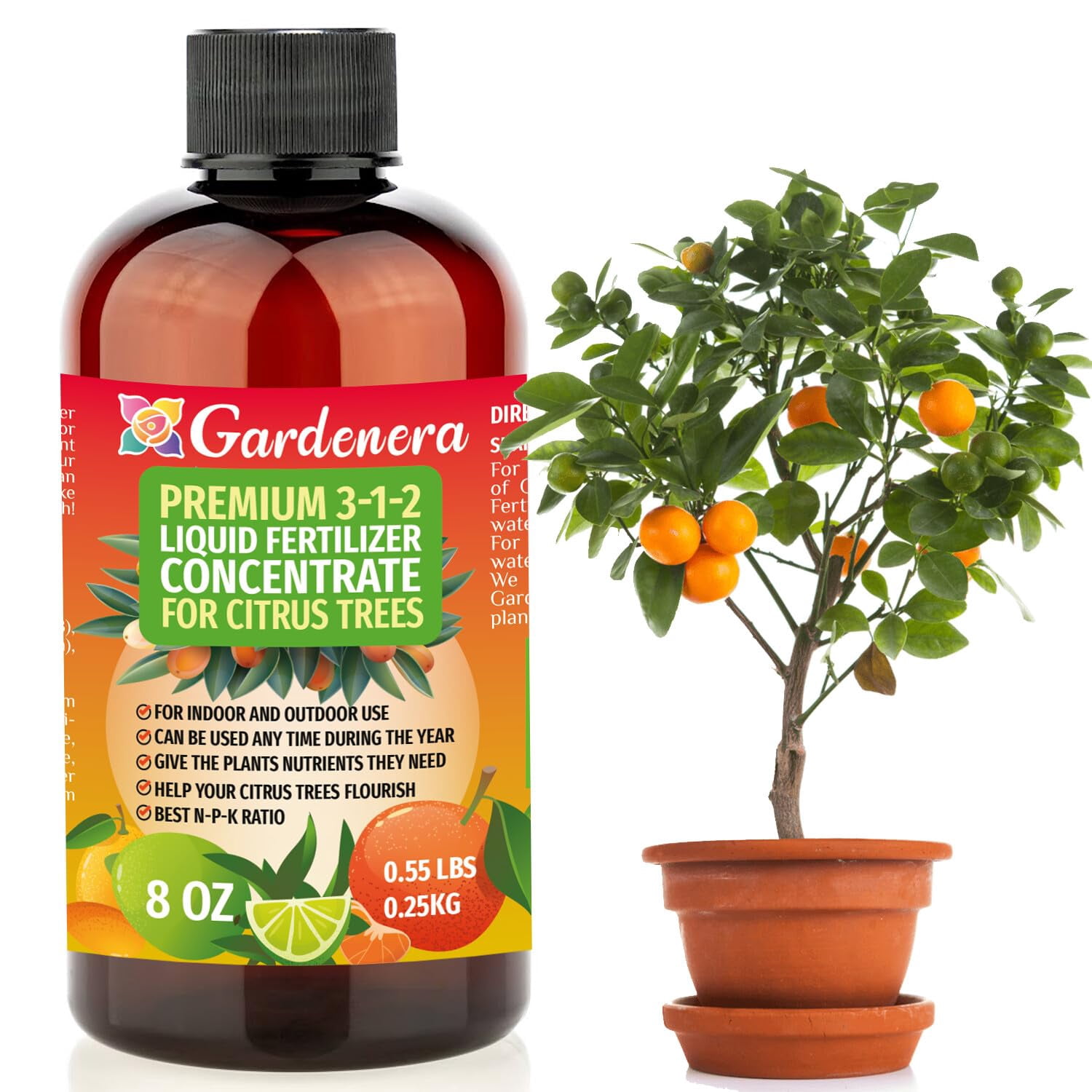 Premium Liquid CITRUS TREE Plant Fertilizer - 3-1-2 Concentrate for ...
