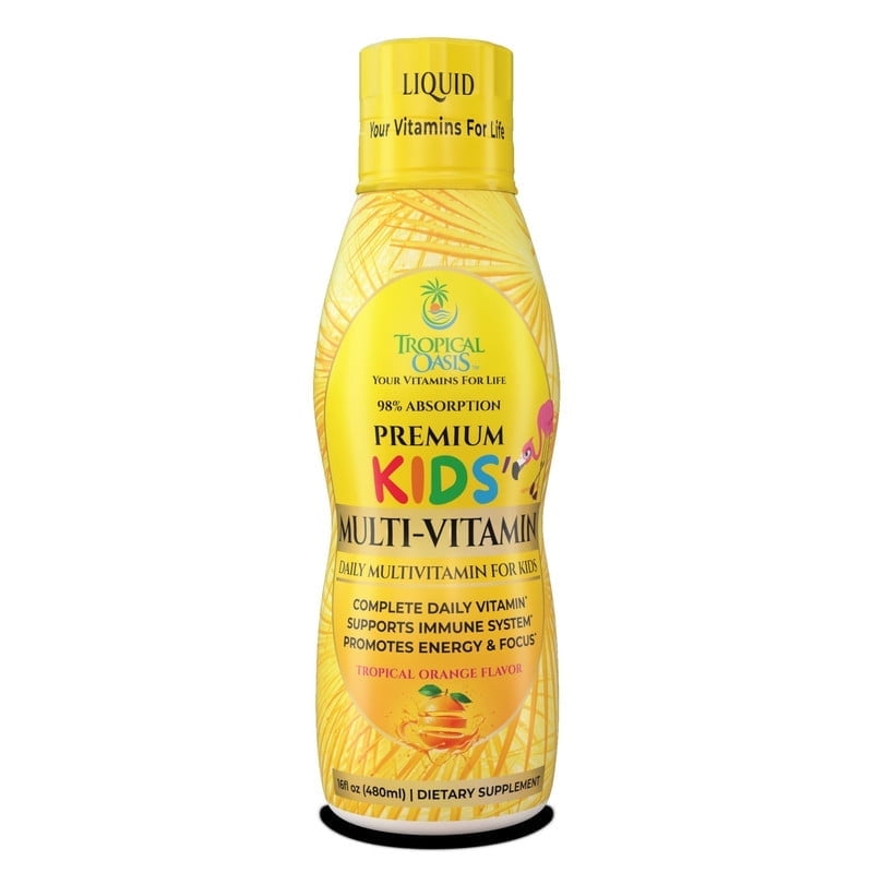 Tropical Oasis Premium Kids' Liquid Multivitamins for Children's Immune ...