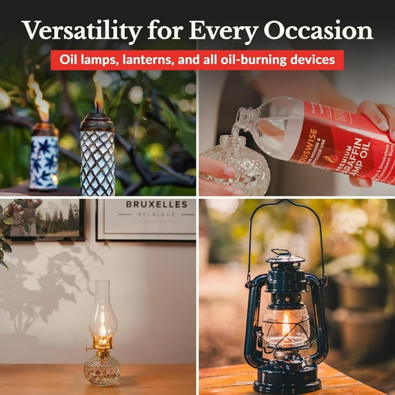 Premium Liquid Paraffin Lamp Oil for Indoor Use 1 Quart - Indoor ...