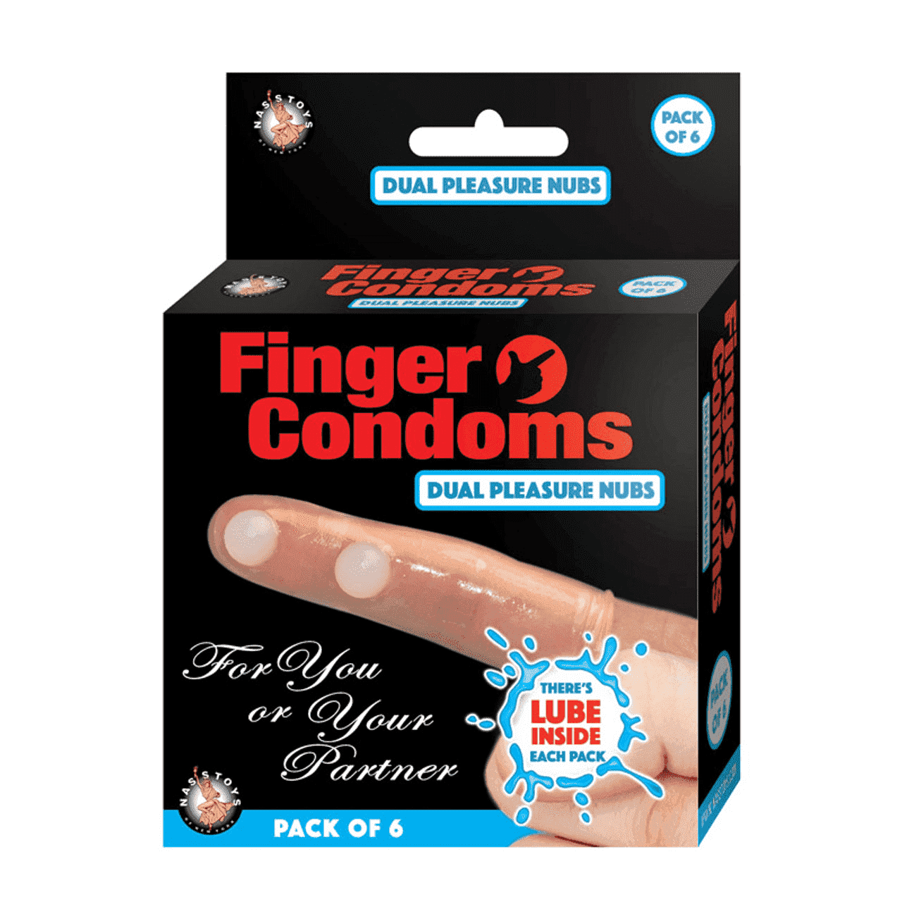 Premium Lubricated Finger Latex Condoms, Ribbed Nubbed Stimulator Sleeves, Pack of 6 - Walmart.com