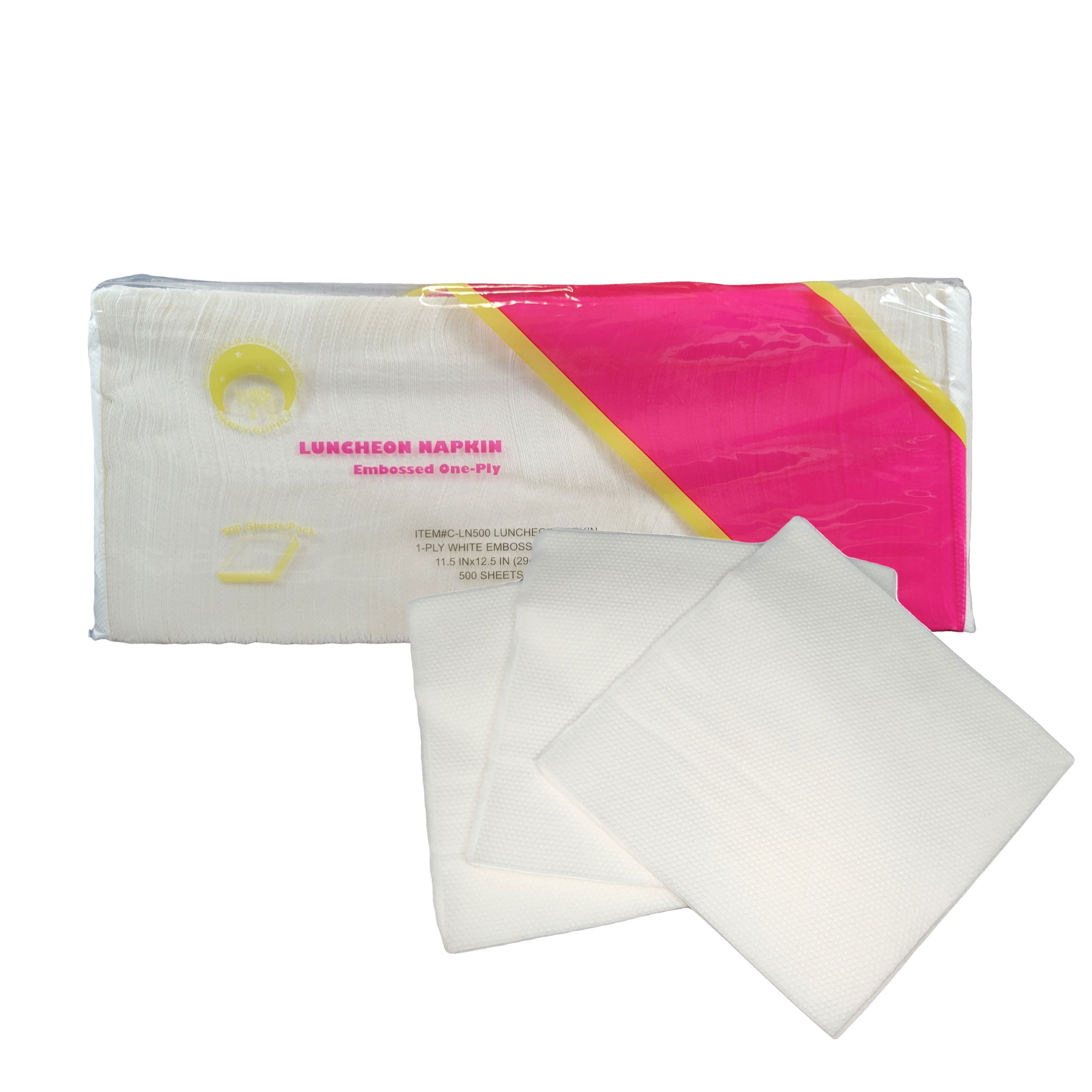 Premium Lunchenon Napkin Virgin 1ply White Embossed 1/4 fold Cocktail ...