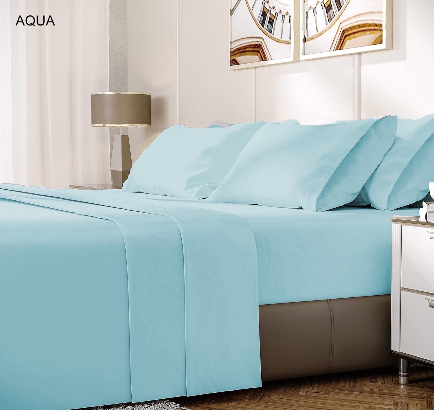 Premium Luxury 6-Piece Rayon from Bamboo Sheet Set with Deep Pockets ...