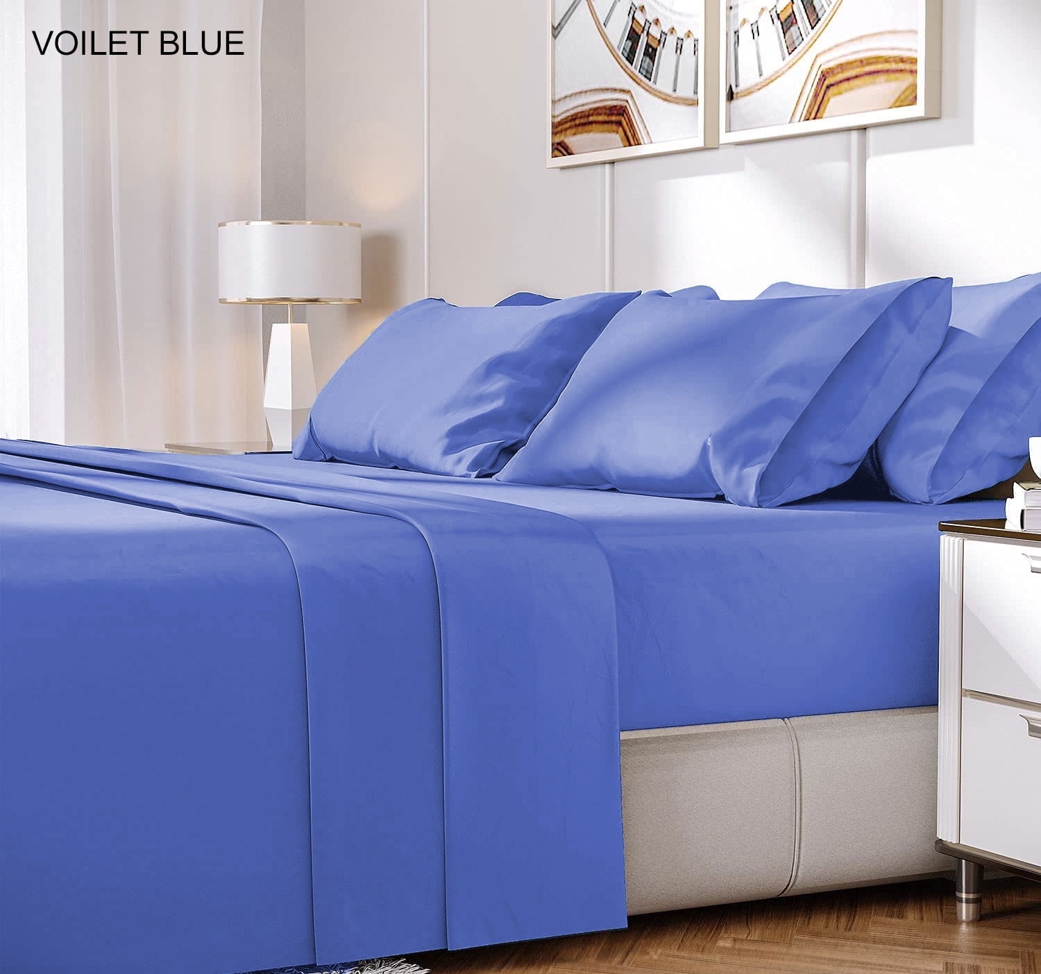 Premium Luxury 6-Piece Rayon from Bamboo Sheet Set with Deep Pockets ...