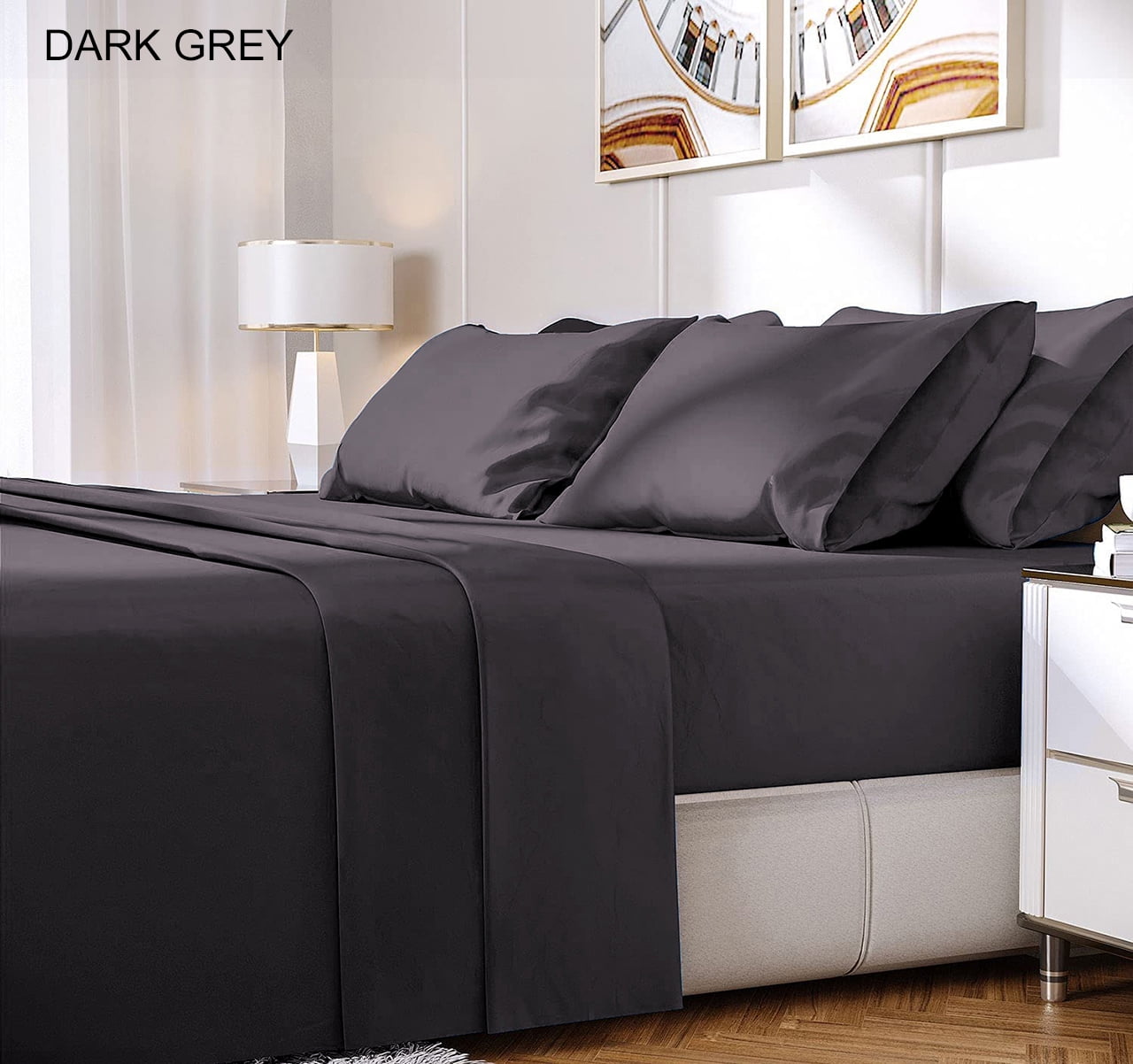 Premium Luxury 6-Piece Rayon from Bamboo Sheet Set with Deep Pockets ...