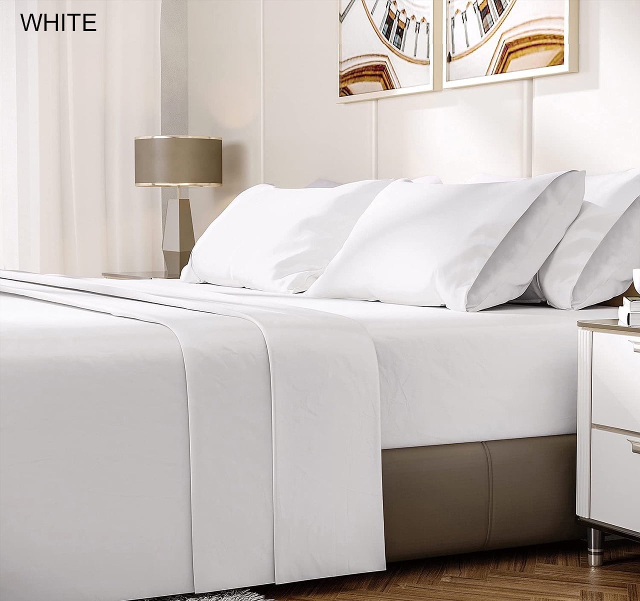 Premium Luxury 6-Piece Rayon from Bamboo Sheet Set with Deep Pockets ...