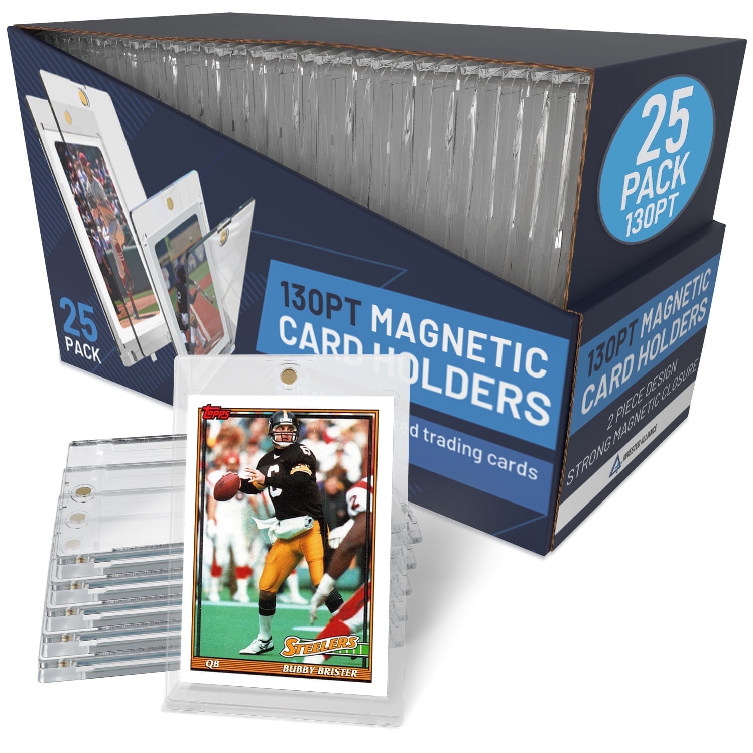 Premium Magnetic Card Holder (25 Pack) | 130PT Magnetic Card Holders ...