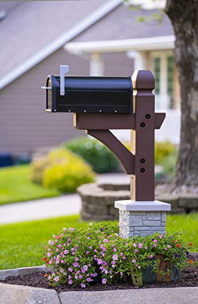 Premium Mailbox Post Set Cross-Arm Classic Coffee - Walmart.com