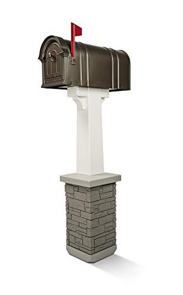 Premium Mailbox Post Set Pedestal Classic White - Walmart.com