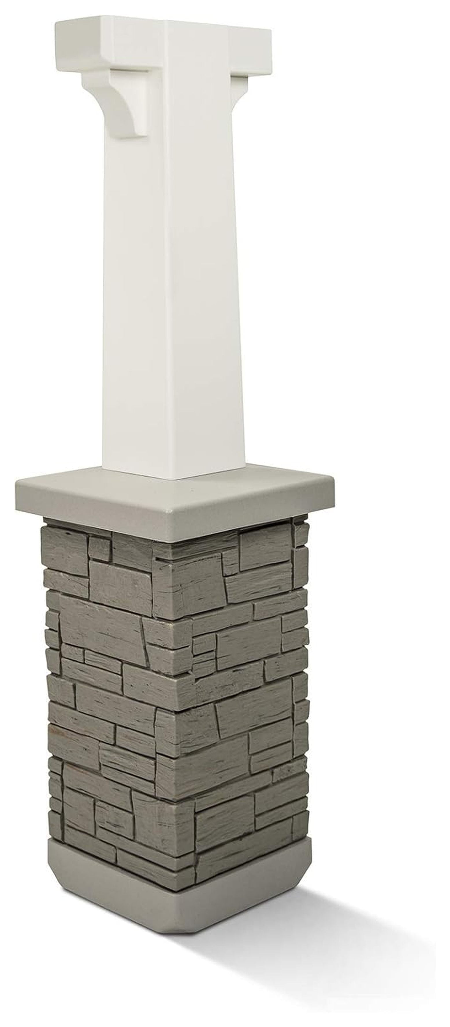 Mailbox Post Set - Classic White Pedestal - Easy Install, Pre-Assembled ...