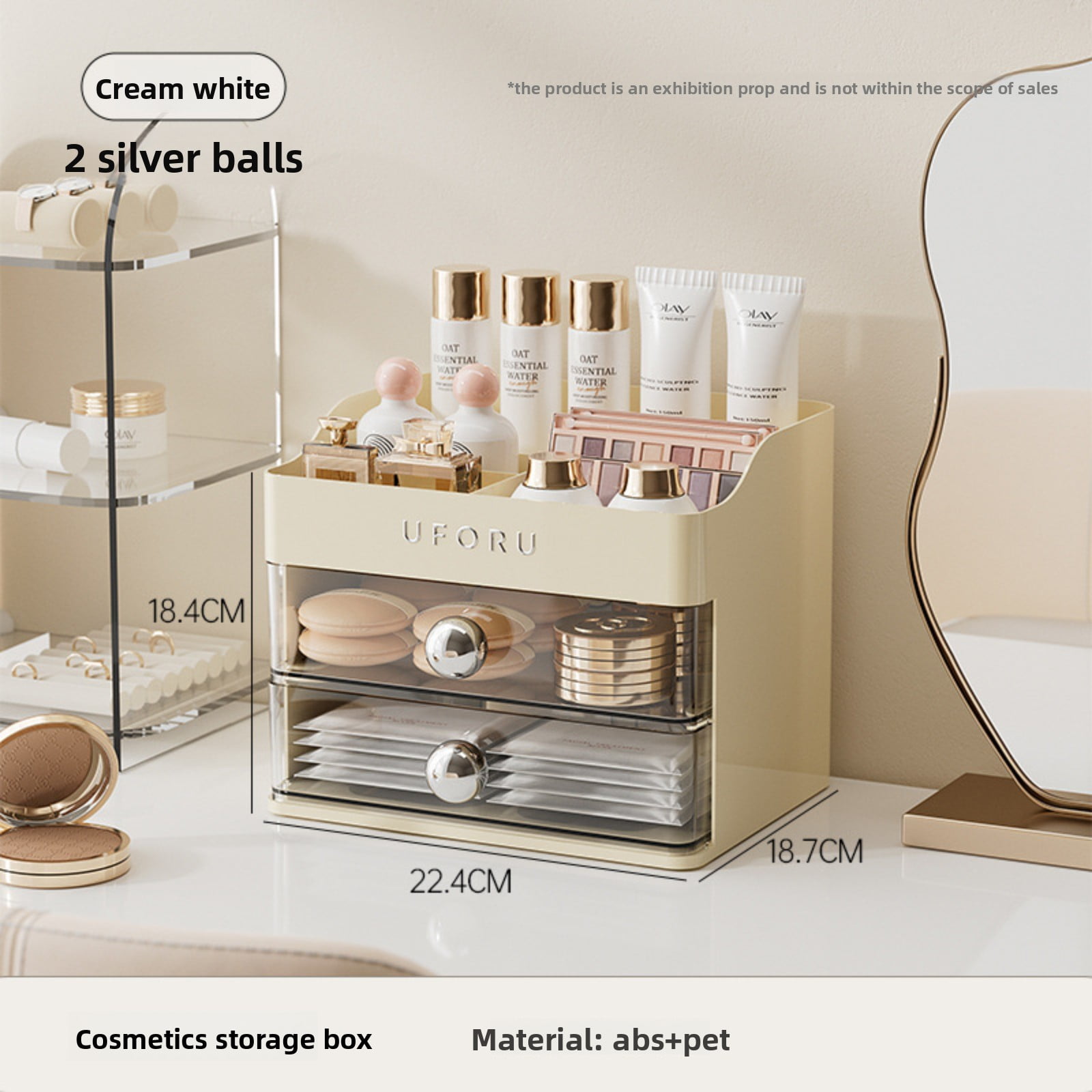 Premium Makeup Organizer Box - Stylish Desktop Storage with Dustproof ...