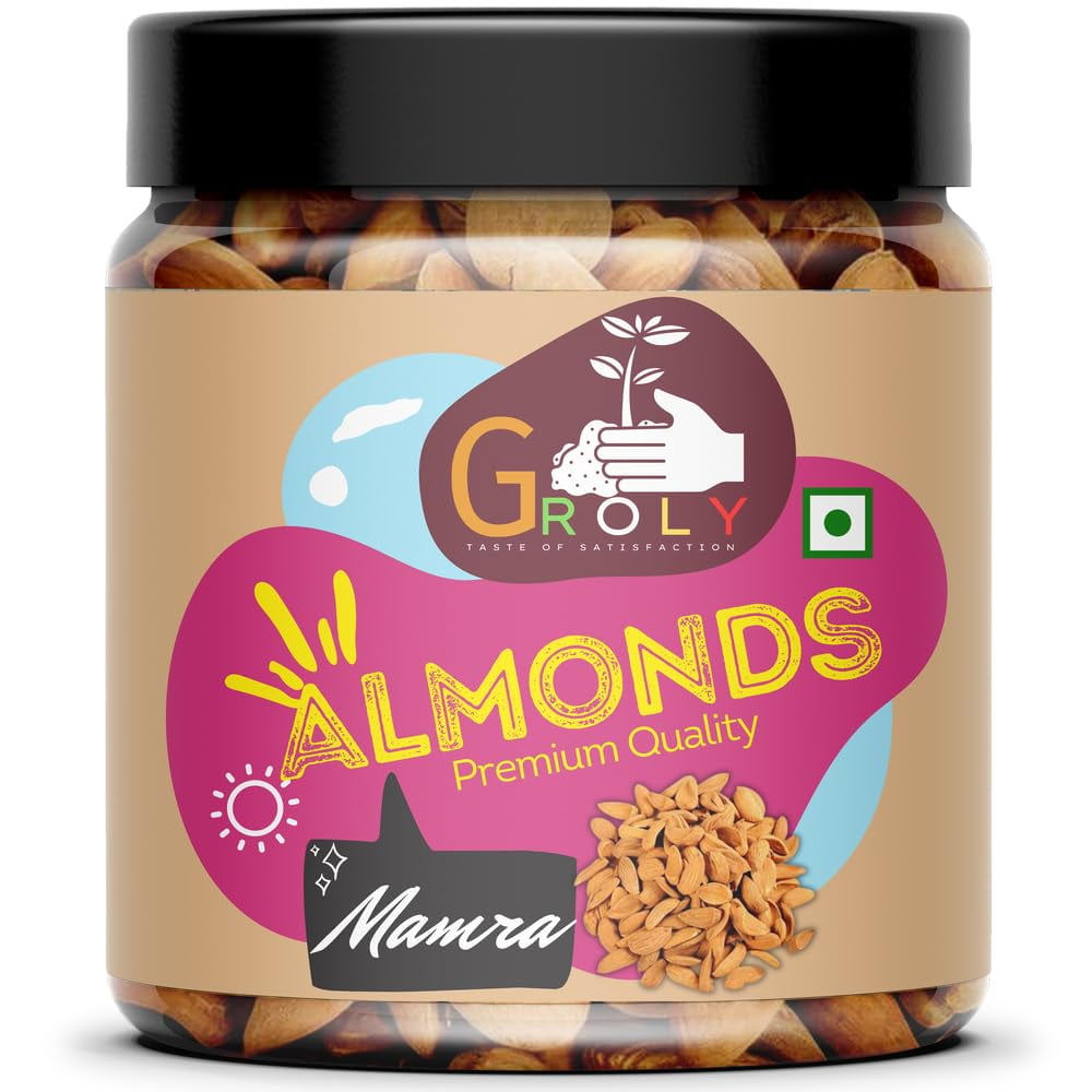 Premium Mamra Almonds By Groly 250gm, | Rich In Fiber, Vitamin E Nutricious Healthy Dry Fruits ...
