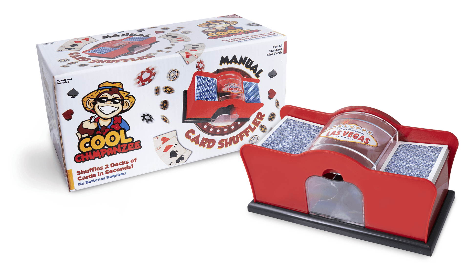 Premium Playing Poker Manual 2 Deck Card Shuffler with Hand Crank ...