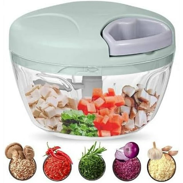 Premium Manual Food Processor - Easy Pull Food Chopper - Powerful ...